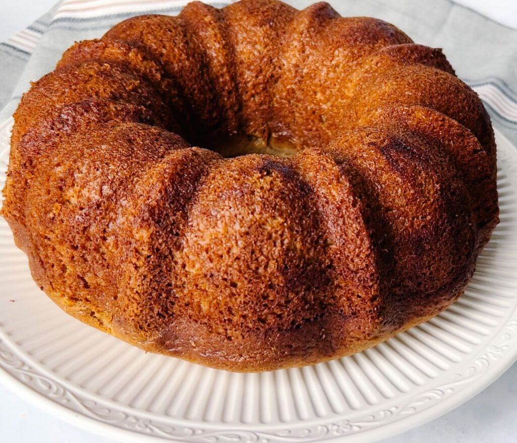 Spice Bundt Cake with Caramel Cream Cheese Frosting - Bake With Jamie