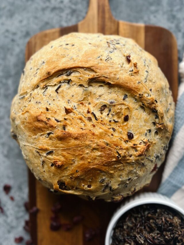 Cranberry Wild Rice Bread - Bake With Jamie