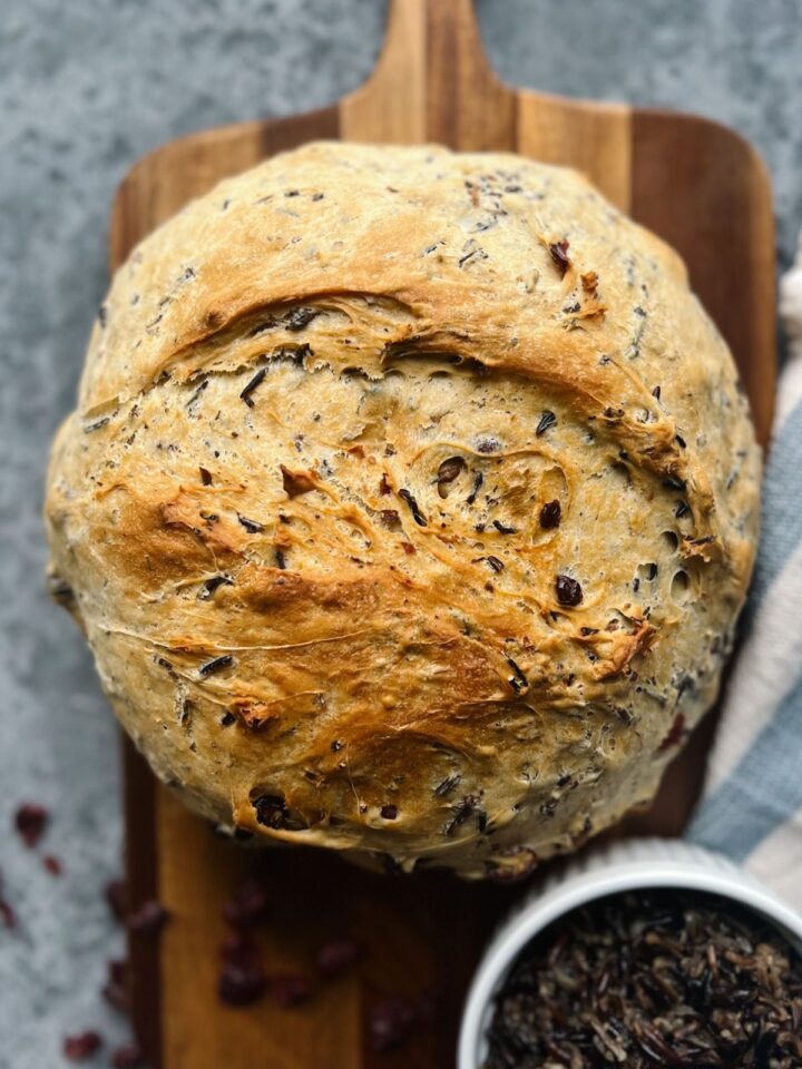 Cranberry Wild Rice Bread - Bake With Jamie