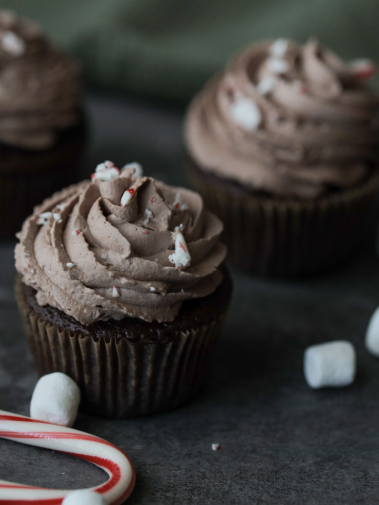 Hot Cocoa Cupcakes - Bake With Jamie