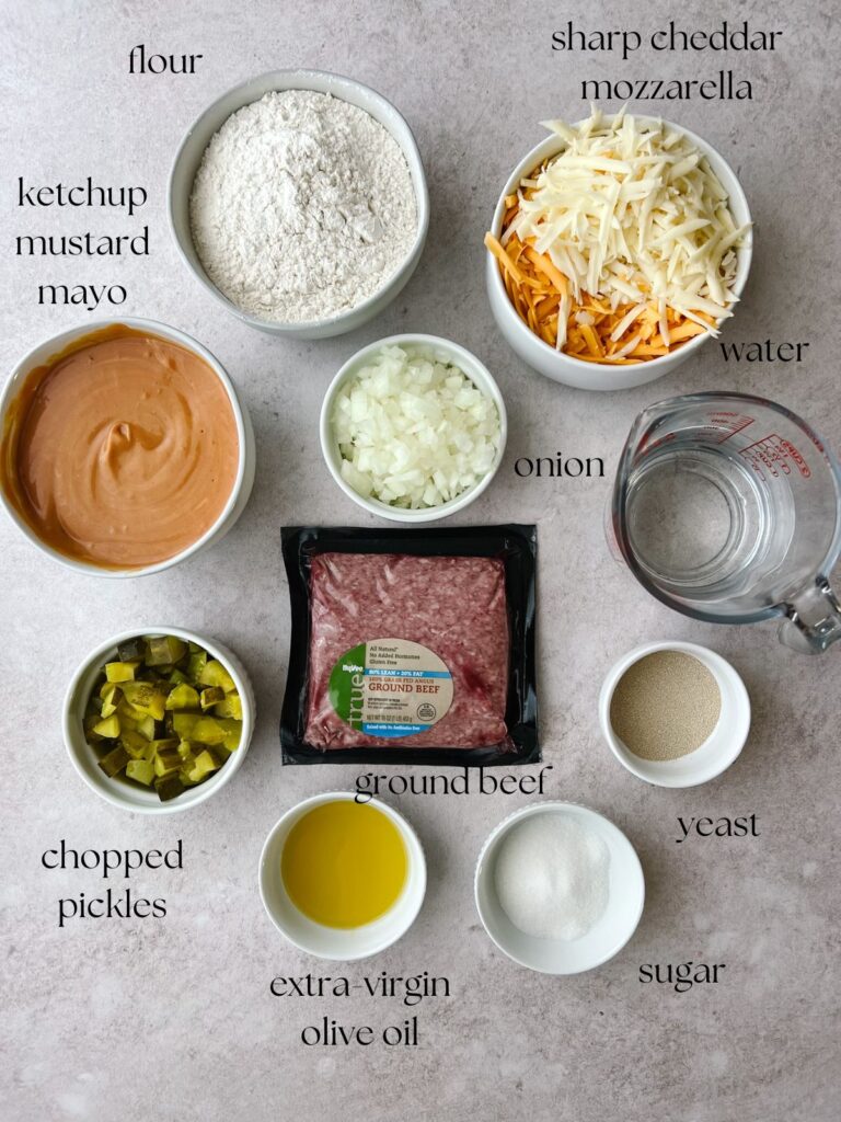 Cheeseburger Sheet Pan Pizza - Bake With Jamie