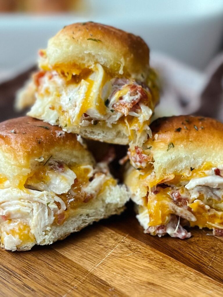 Easy Chicken Bacon Ranch Sliders with Hawaiian Rolls - Bake With Jamie